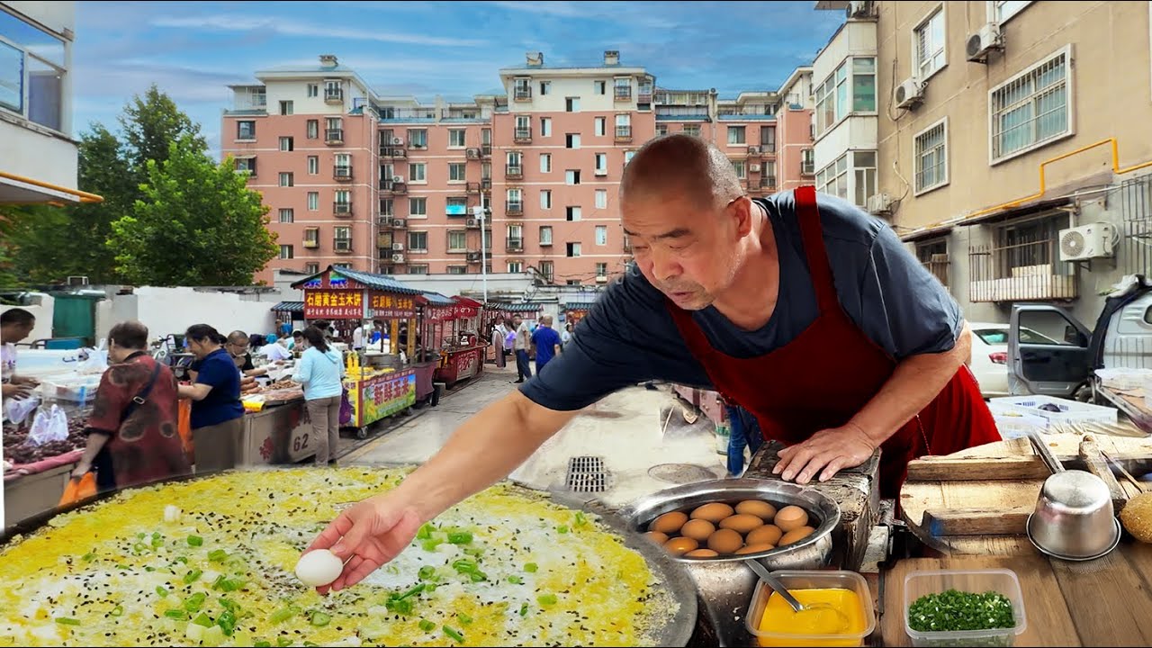 Chinese Street Food Market Tour | Breakfast Delights in Hebei - YouTube