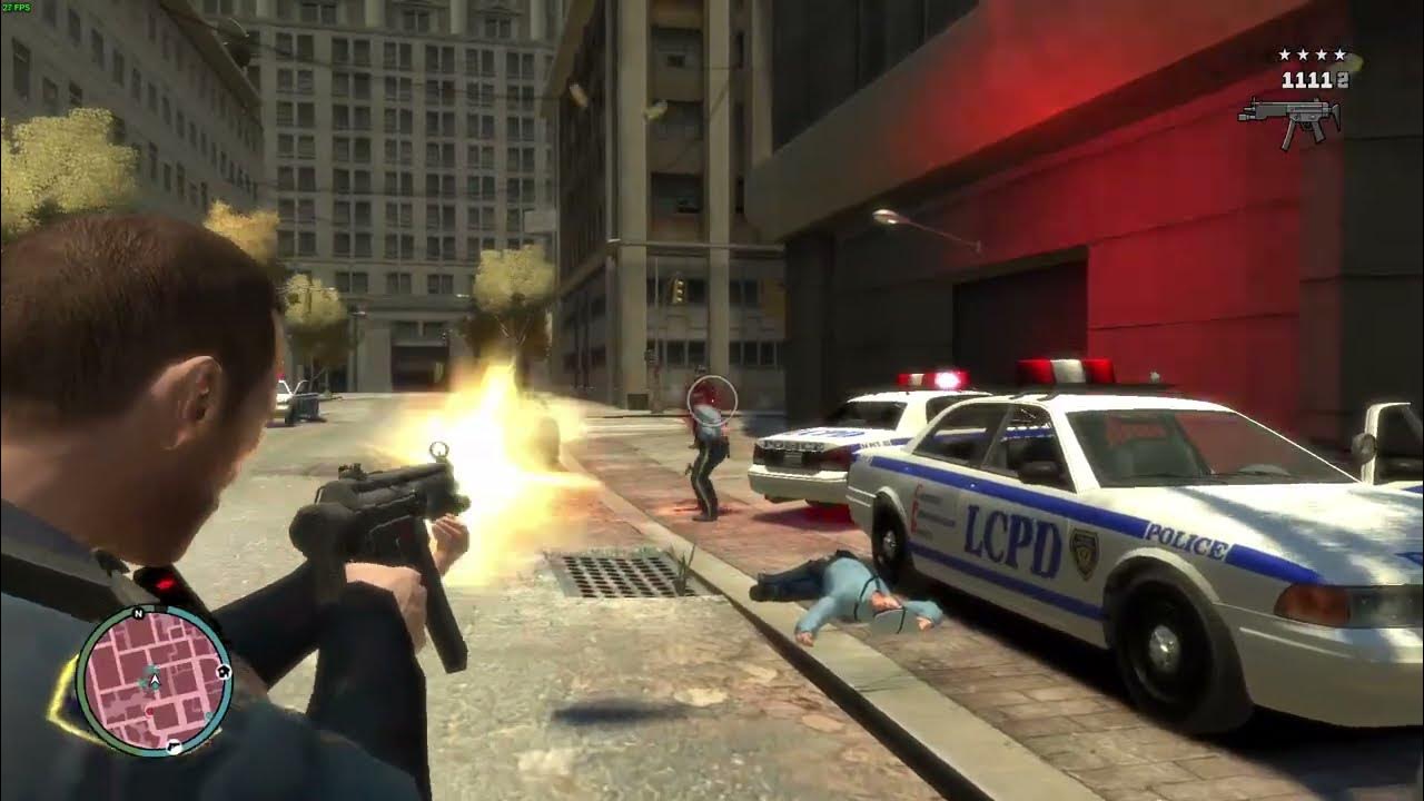 GTA4 - Alderney 6 Stars Wanted Police Shootout. - YouTube