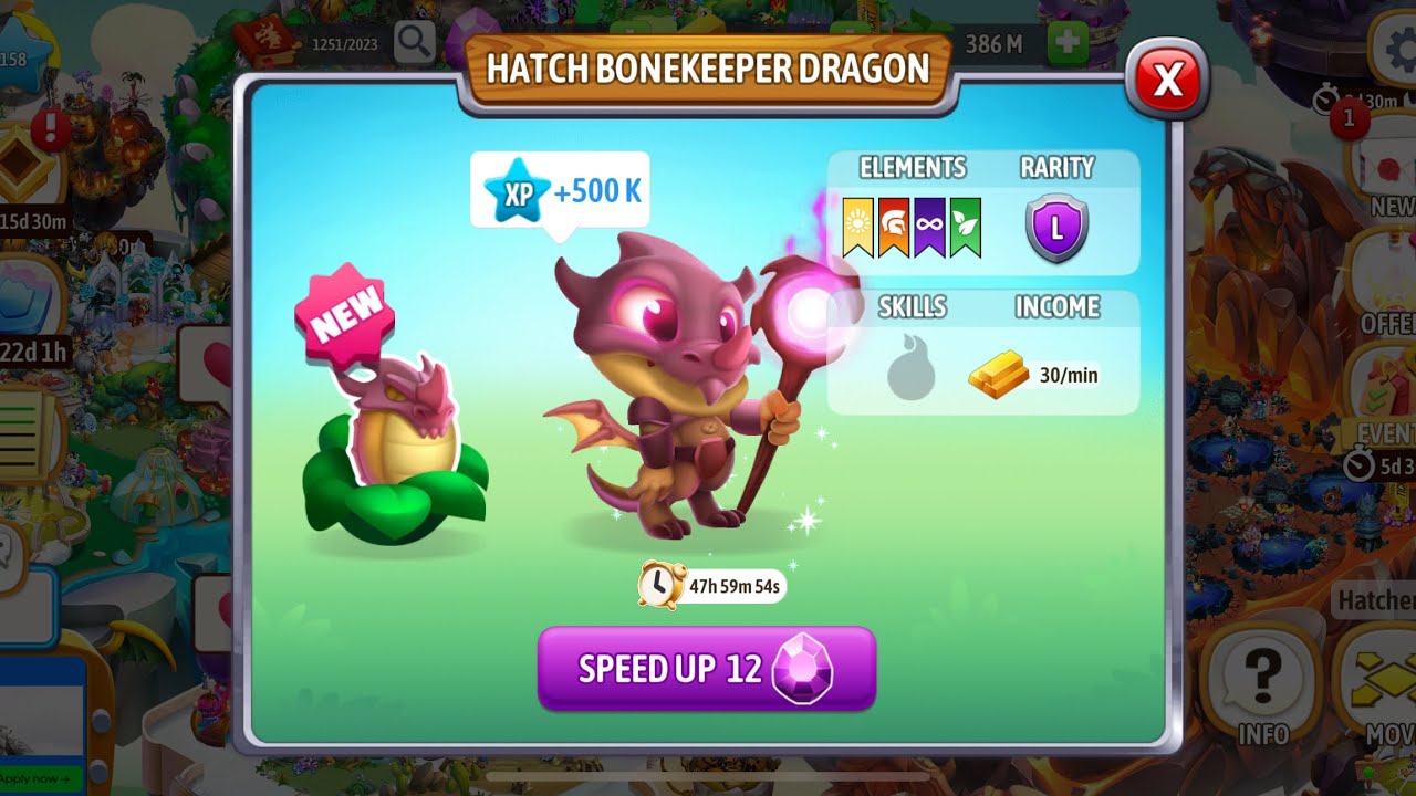 Hatch Bonekeeper Dragon in Dragon City - YouTube