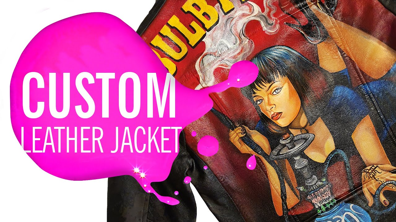 HOW TO PAINT LEATHER JACKET | Wearable Art | Unique Tutorial Tips - YouTube