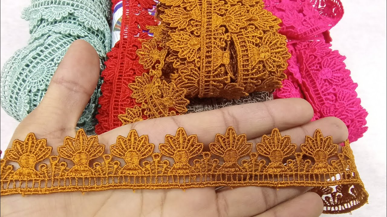China shuttle lace medium size new design on Madina lace - YouTube