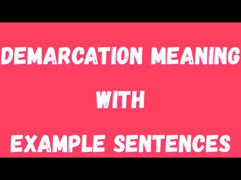 Demarcation meaning in simple explanation with example sentences/Hindi ...
