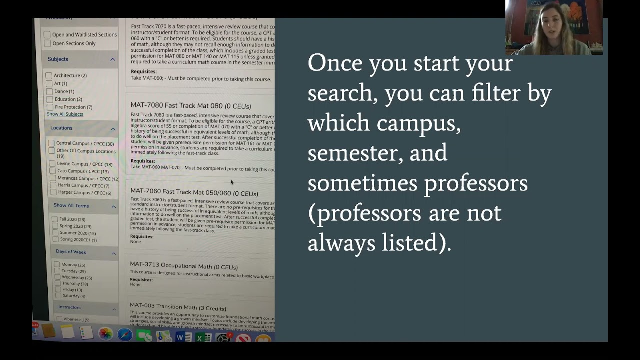 Directions For How To Register For CPCC Classes YouTube