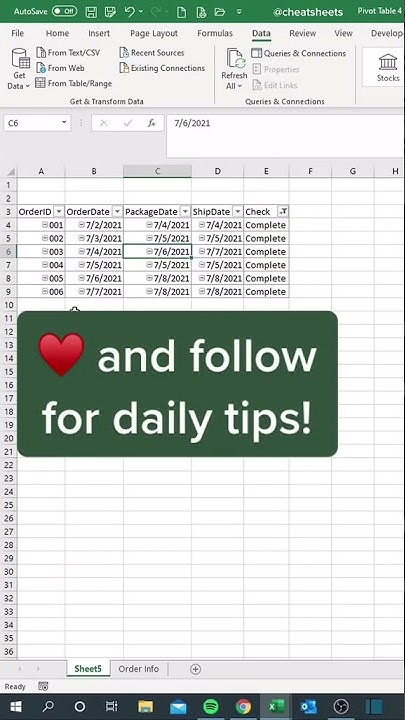 45 second Crash Course on Pivot Tables #Tip03 #excel #googlesheets #exceltips #spreadsheet # ...