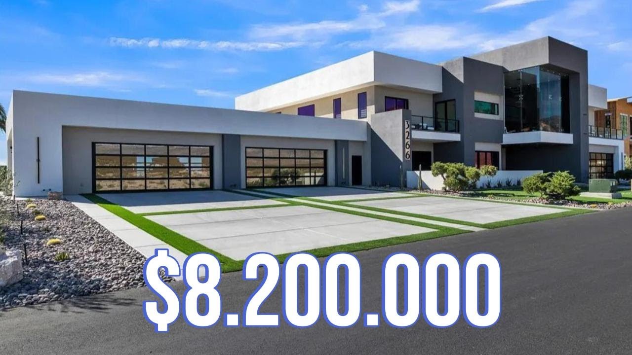$8.2M Luxury Home Tour | Formula 1 Racing Car Overlooking Las Vegas ...