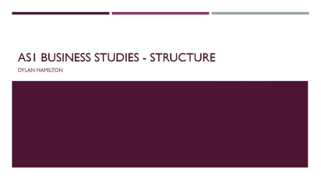 AS1 Business Studies - Structure - YouTube
