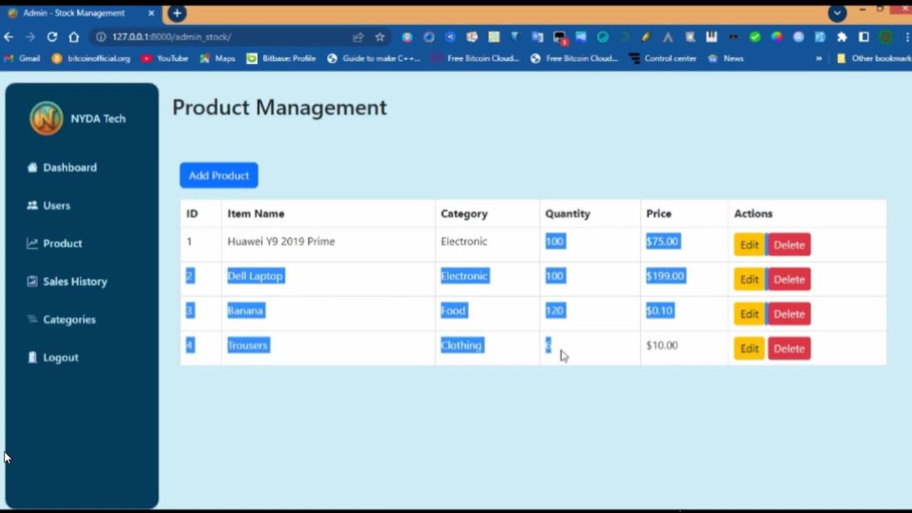 Inventory System Made with Django - Showcase - YouTube