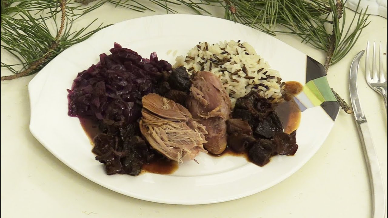 Frischlings Keule in Pflaumensoße. Schritt für Schritt mit Rezept ...