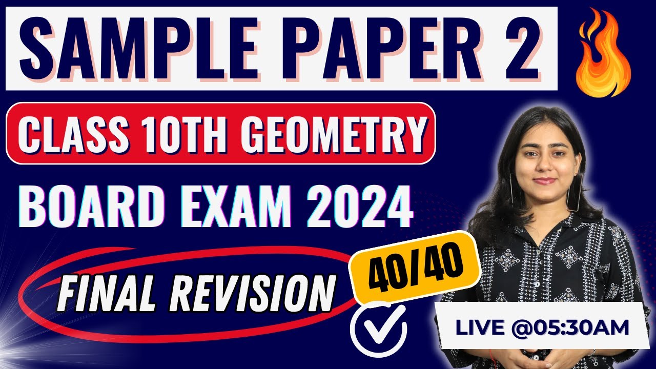 🔴LIVE | Geometry Sample paper 2 | Class 10 SSC Board exam 2024 ...