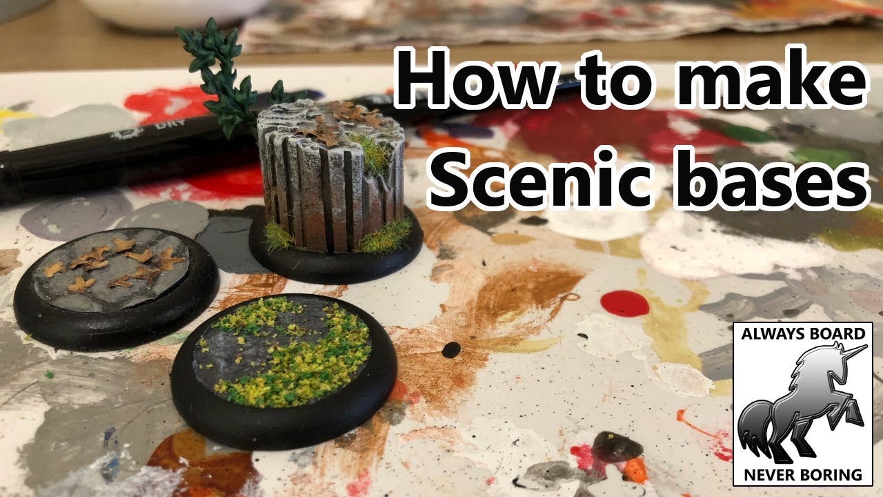 How to Make Scenic Bases for Hero Miniatures - YouTube