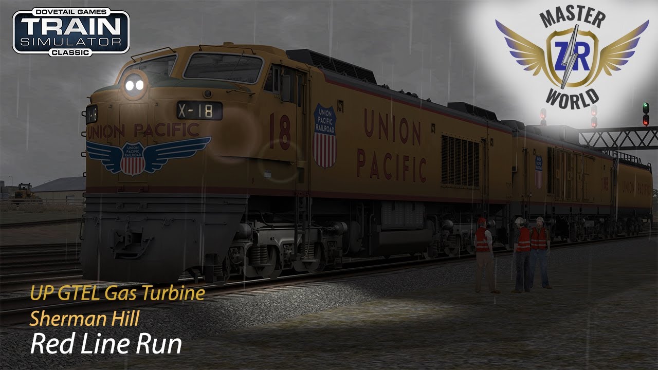 Red Line Run - Sherman Hill - UP GTEL Gas Turbine - Train Simulator ...
