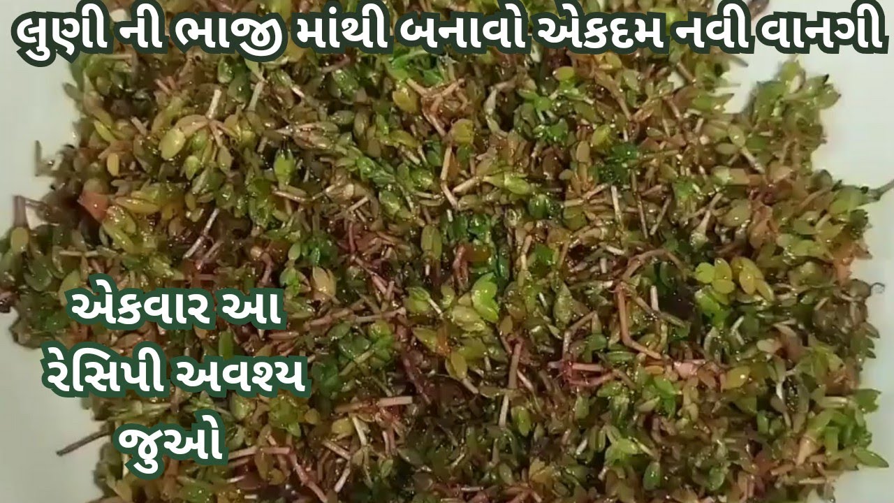 લુણી ની ભાજી ની સ્વાદિષ્ટ વાનગી | Luni ni bhaji ni svadist vangi - YouTube