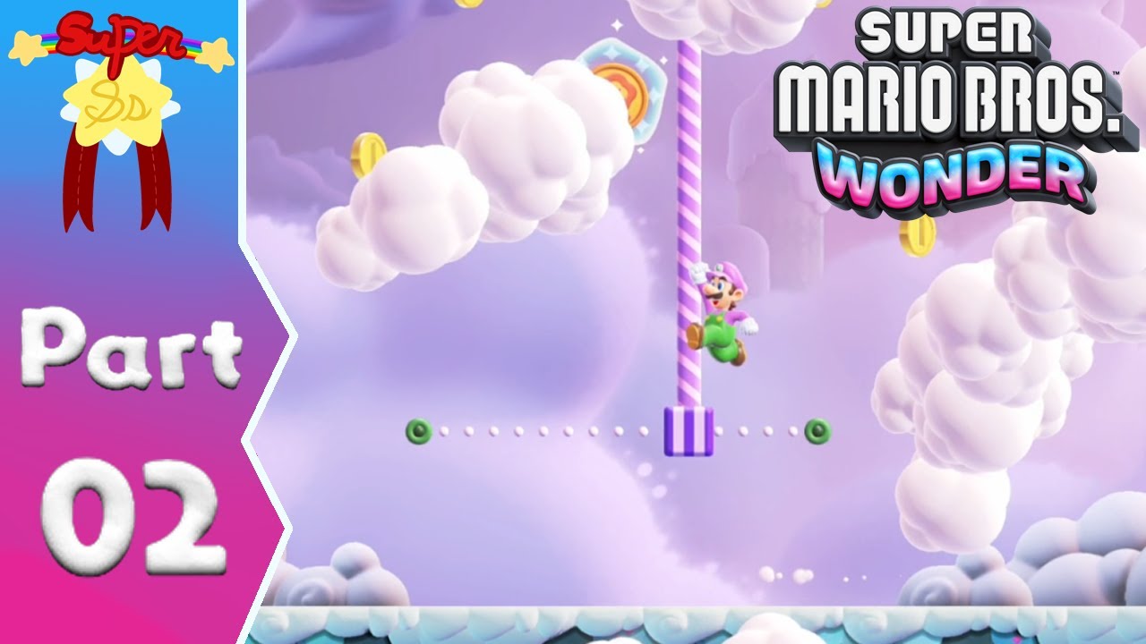 Super Mario Bros. Wonder - Part 2: Cloudy Commotion On The Court - YouTube