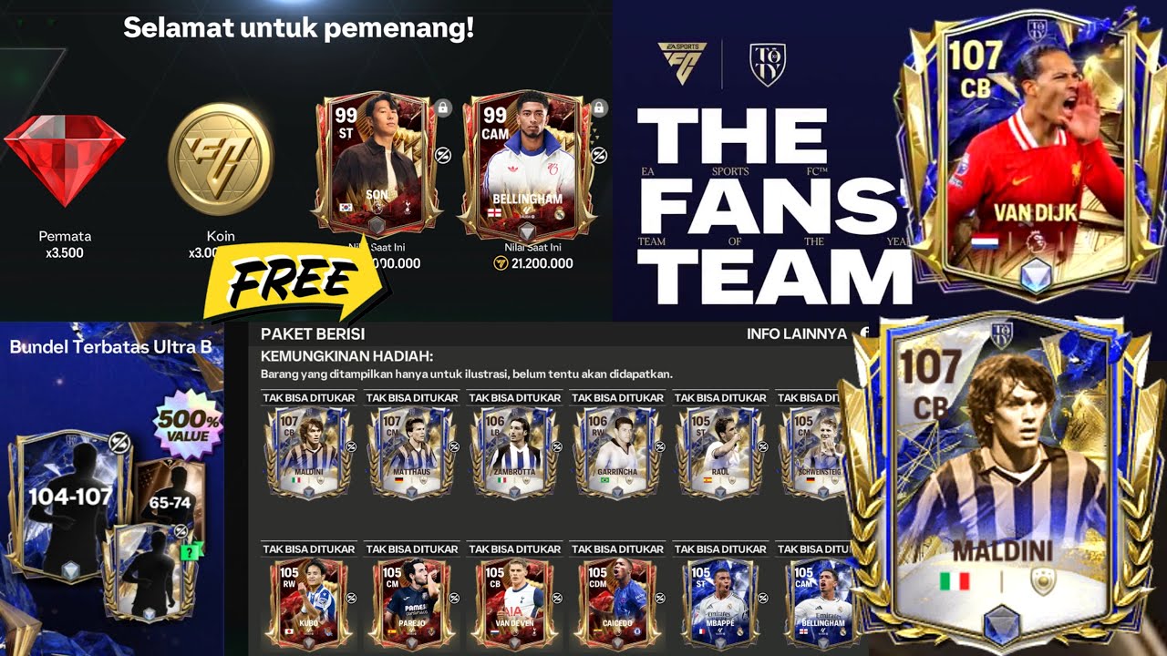 LOGIN HARI INI BANYAK HADIAH GRATIS! MUNCUL PACK PEMAIN WEEK 2 ICON ...