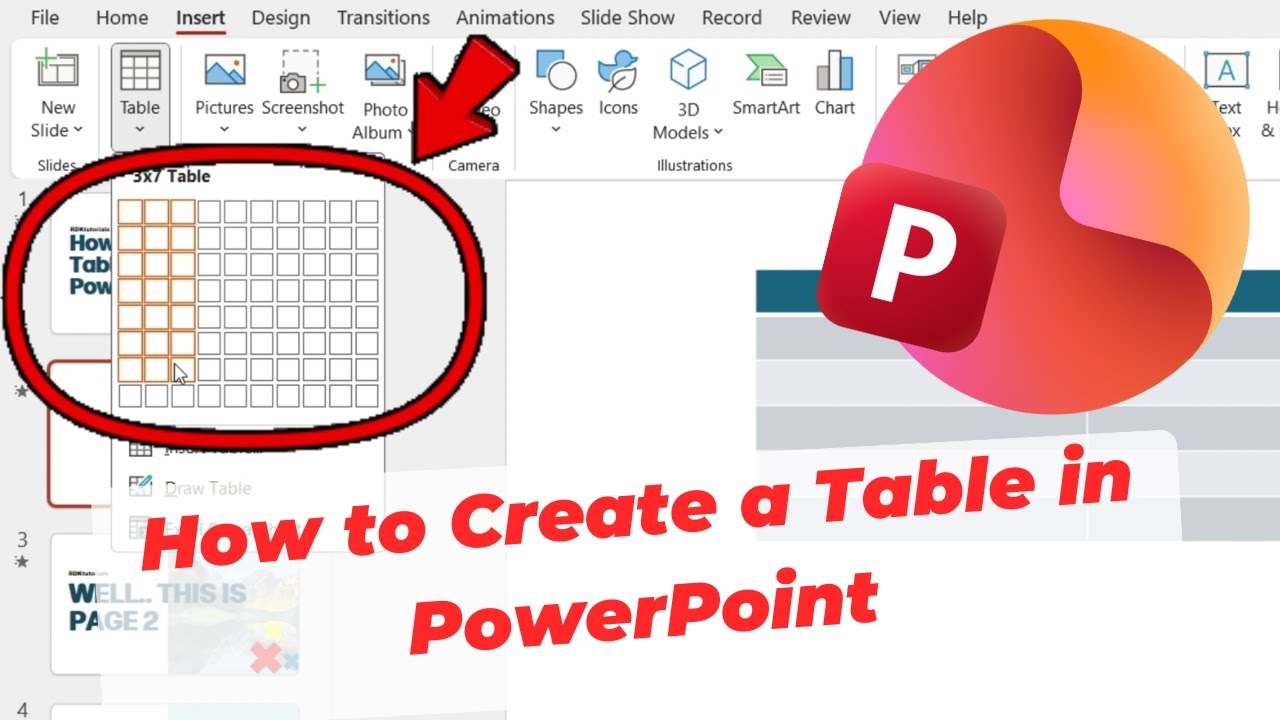 How to Create a Table in PowerPoint (Quick & Easy Tutorial) - YouTube
