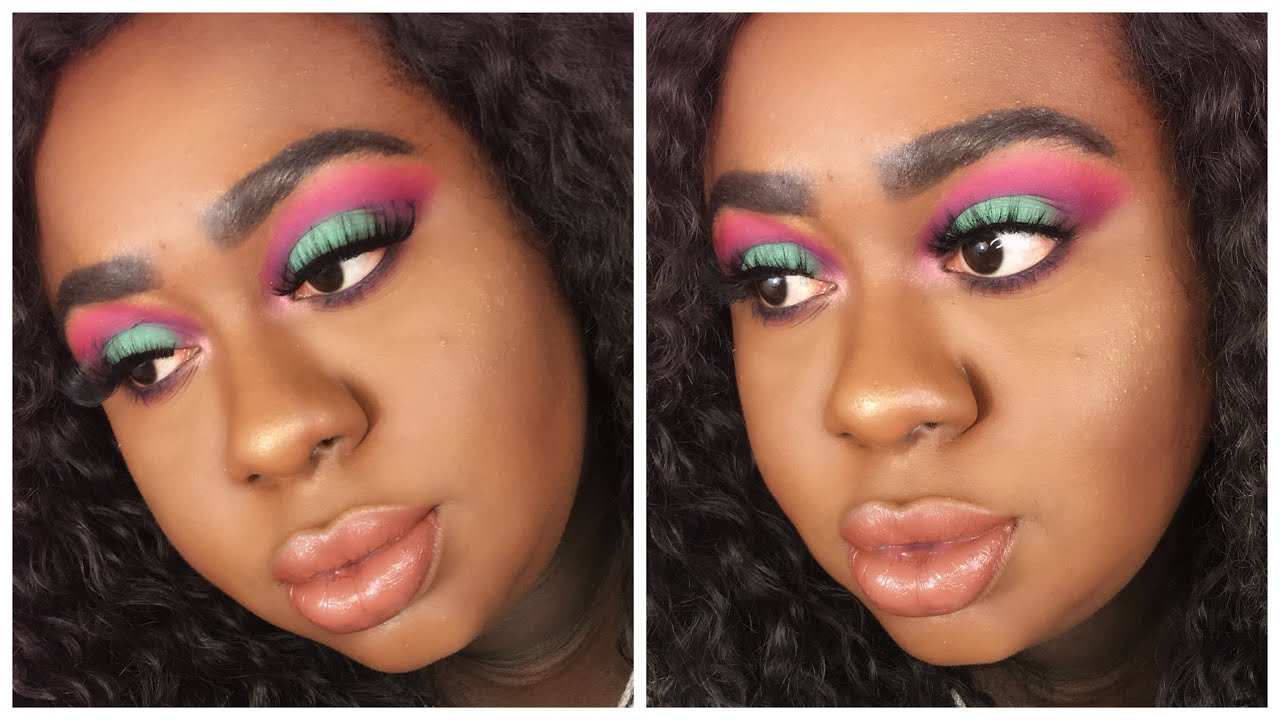 Barney/ Mermaid Vibes Makeup Look - YouTube