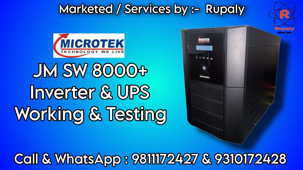 Microtek JUMBO HOME UPS Model - JM SW 8000+ / 72V ( Working & Testing ...