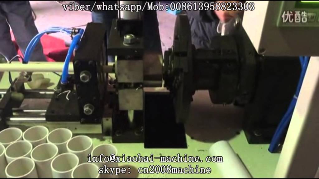 plastic core cutting machine or conduit cutting machine - YouTube