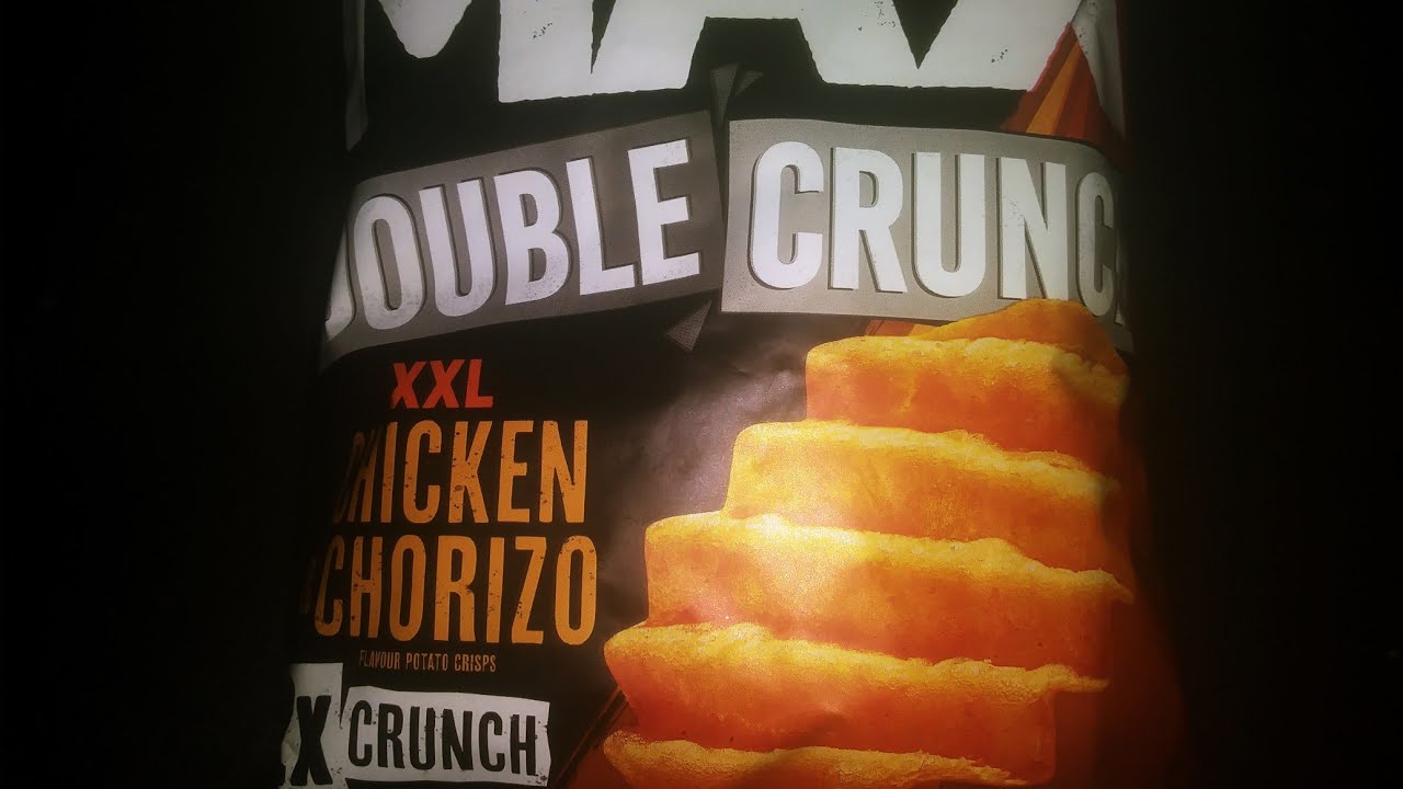 walkers new! Max DOUBLE crunch XXL chicken chorizo snacks 140g - YouTube