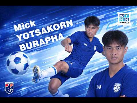 Mick Yosakorn Burapha, the rising star striker of the Thai national team.