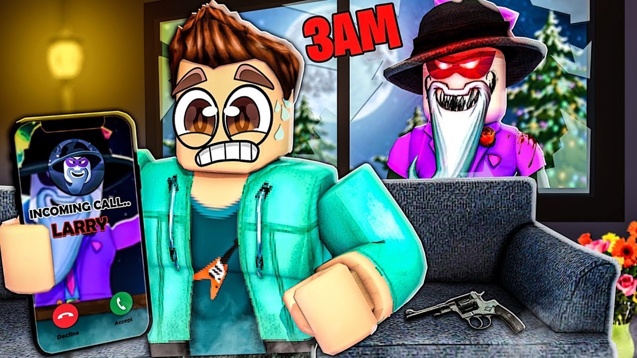 SCARY LARRY 😱ATTACKED OUR HOUSE IN ROBLOX !! - YouTube