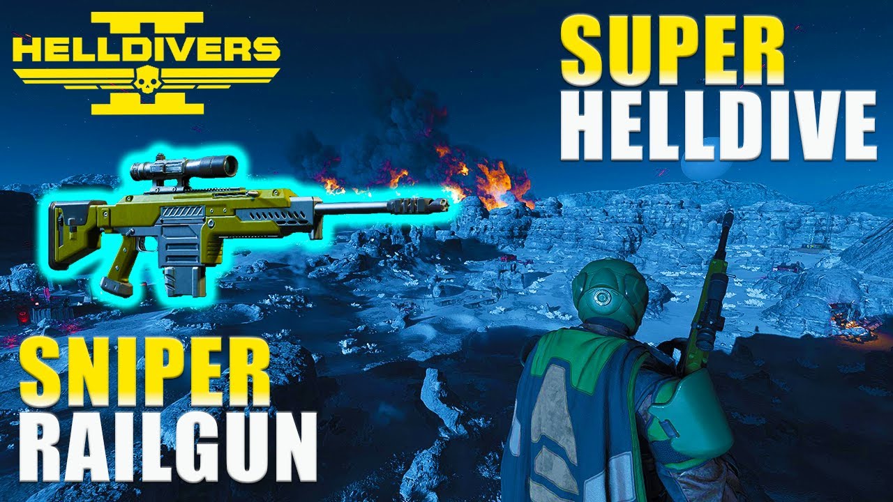 Helldivers 2 - Sniper And Railgun Gameplay (Super Helldive) (No Comms ...