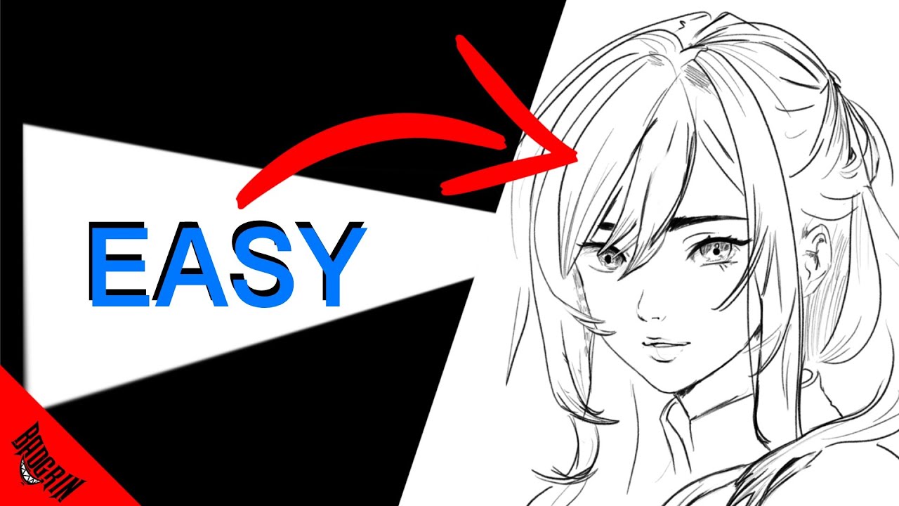 4 Hacks To Draw Flowing Hair Like A Pro - YouTube