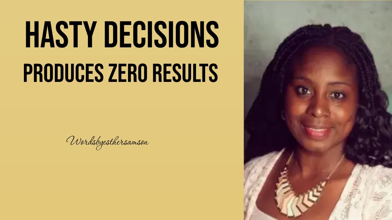 Hasty decisions produces "ZERO RESULTS" - YouTube