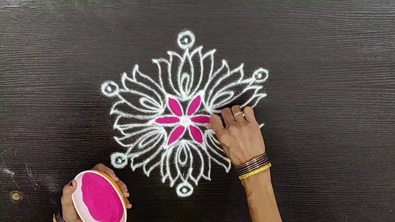 Easy Daily Rangoli - YouTube