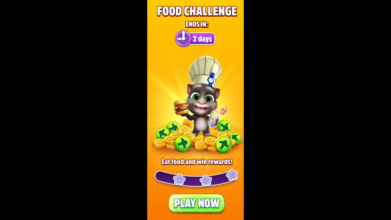 My Talking Tom 2 | Food Challenge | Eating Foods and Winning Rewards ...