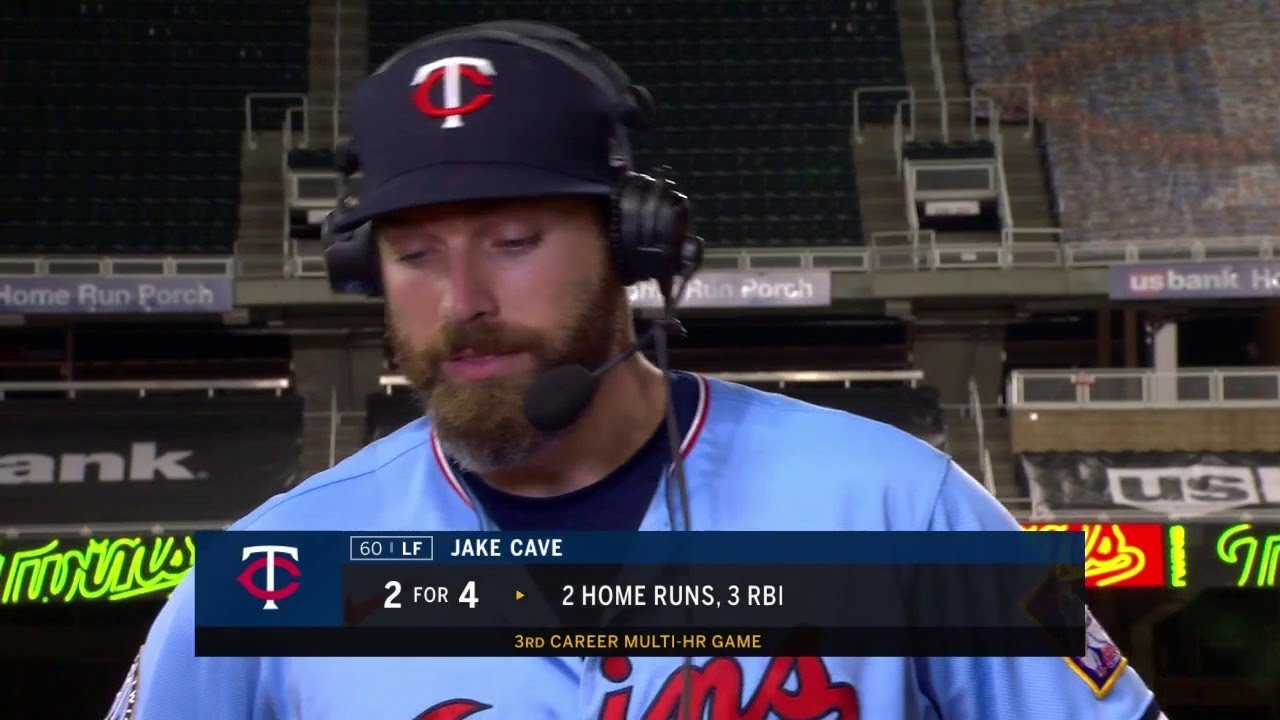 Jake Cave on his outing in the Twins' win - YouTube