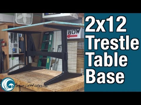 Trestle Table Base From One 2x12 // A Day In The Shop With My Sons (Ep ...