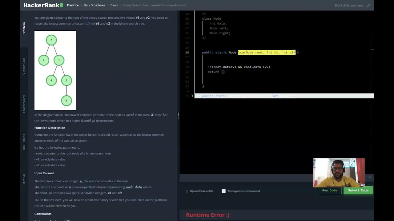 lowest common ancestor{HackerRank} - YouTube