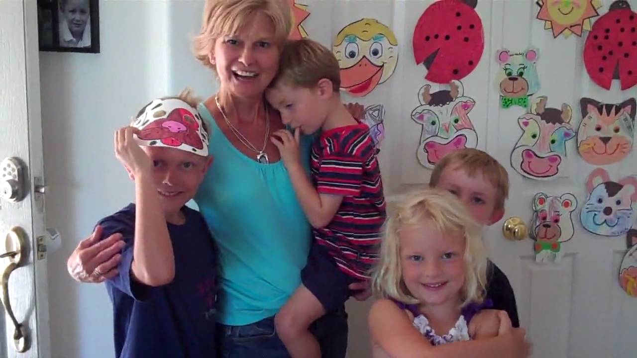 Nanny Mary Ann with 4 of 12 grandchildren - YouTube