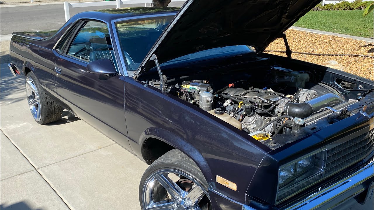 DID A STREET TUNE ON THIS CLEAN1987 LS1 SWAPPED EL CAMINO ON IROC 22’s ...