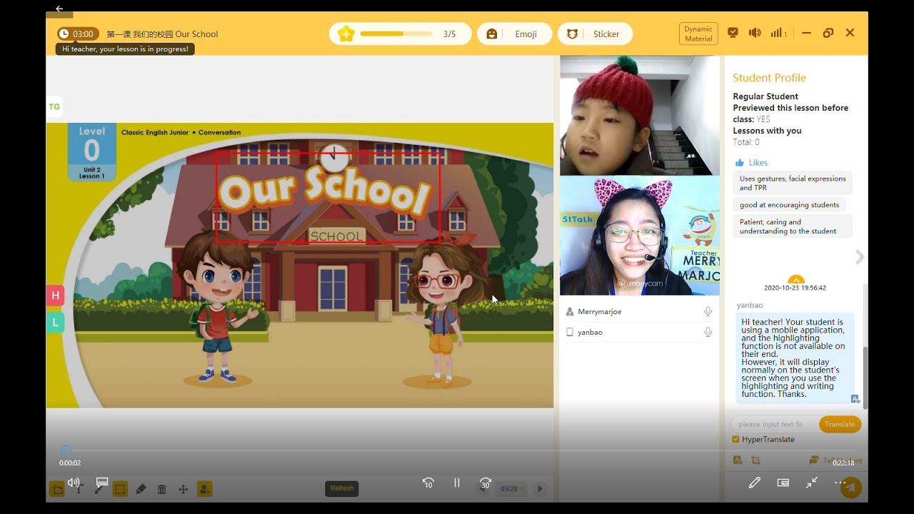 51Talk Our School H5 Lesson | FINAL DEMO | Marjoe YT - YouTube