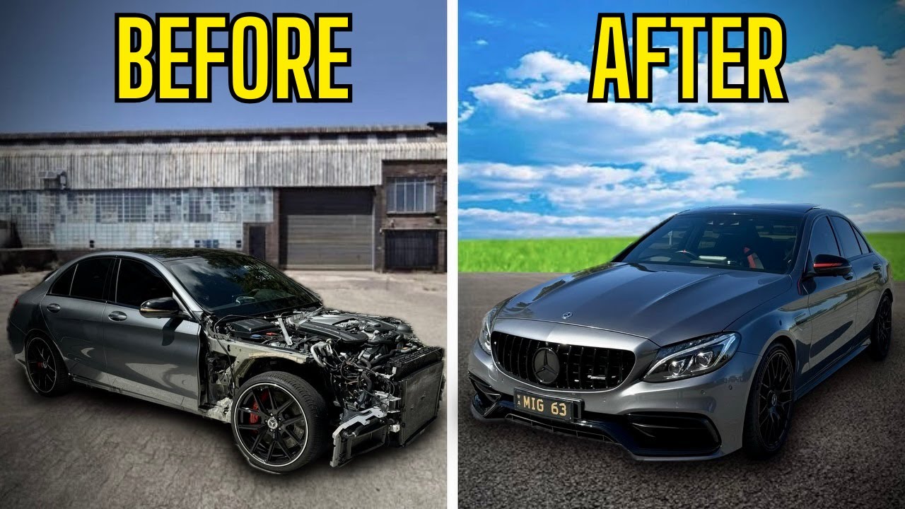 FULL BUILD - Rebuilding a Wrecked C63s - YouTube