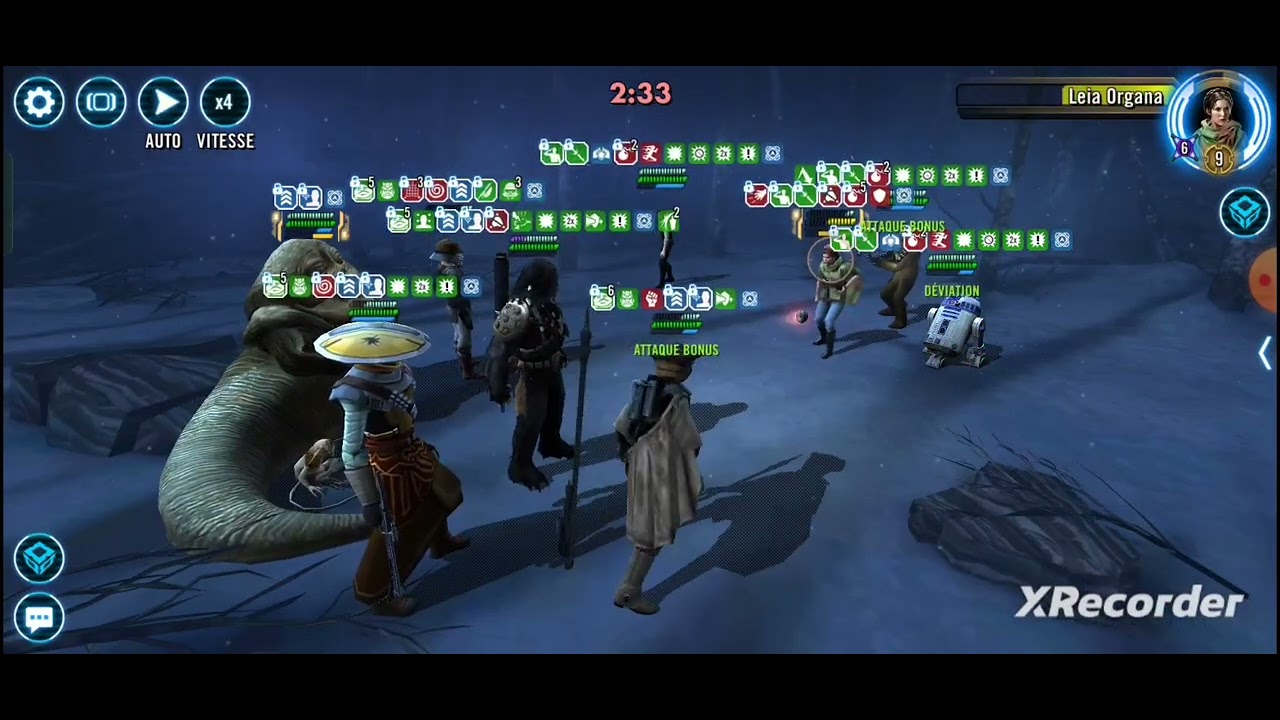 Swgoh : Jabba vs Leia with Han and Chewi (full banners win) - YouTube