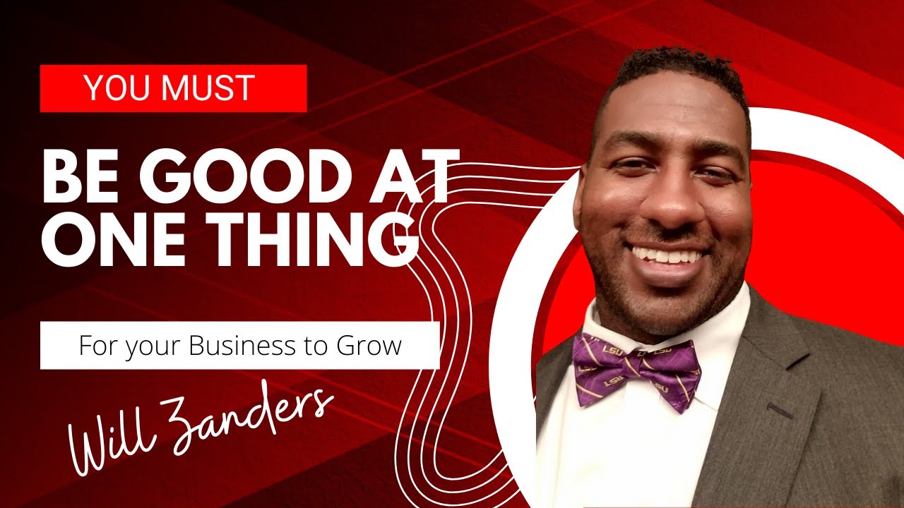Will Zanders - Be Good at One Thing - YouTube