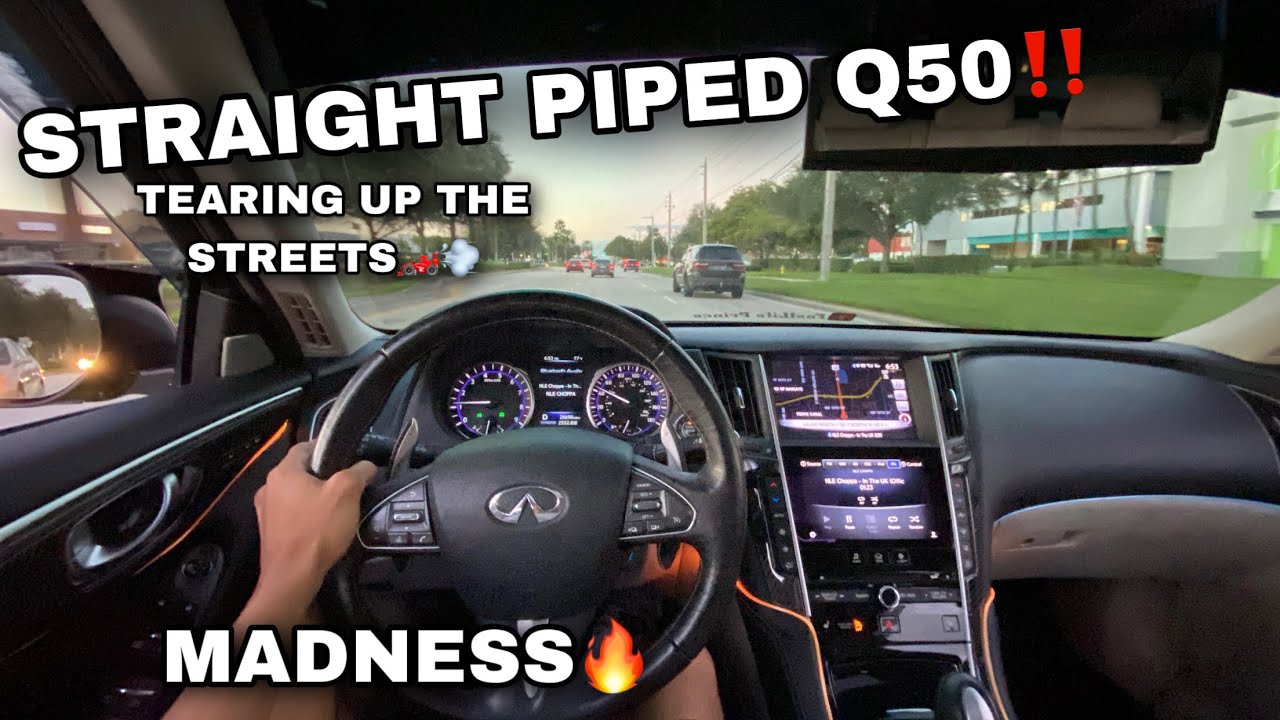 STRAIGHT PIPED Q50 DOING HARD PULLS‼️🔥 (LOUD AF🏎️💨) - YouTube