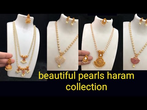 beautiful gold pearl haram collection👌 - YouTube