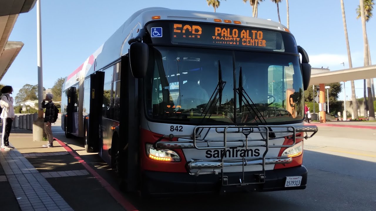 SamTrans 2019 New Flyer XD60 #842 on Route ECR - YouTube