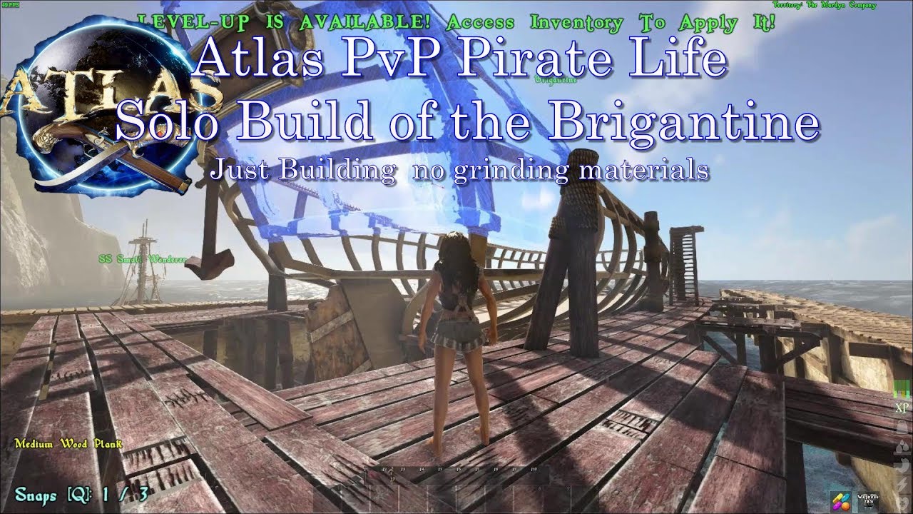 Atlas MMO PvP - Solo Brigantine Build - YouTube