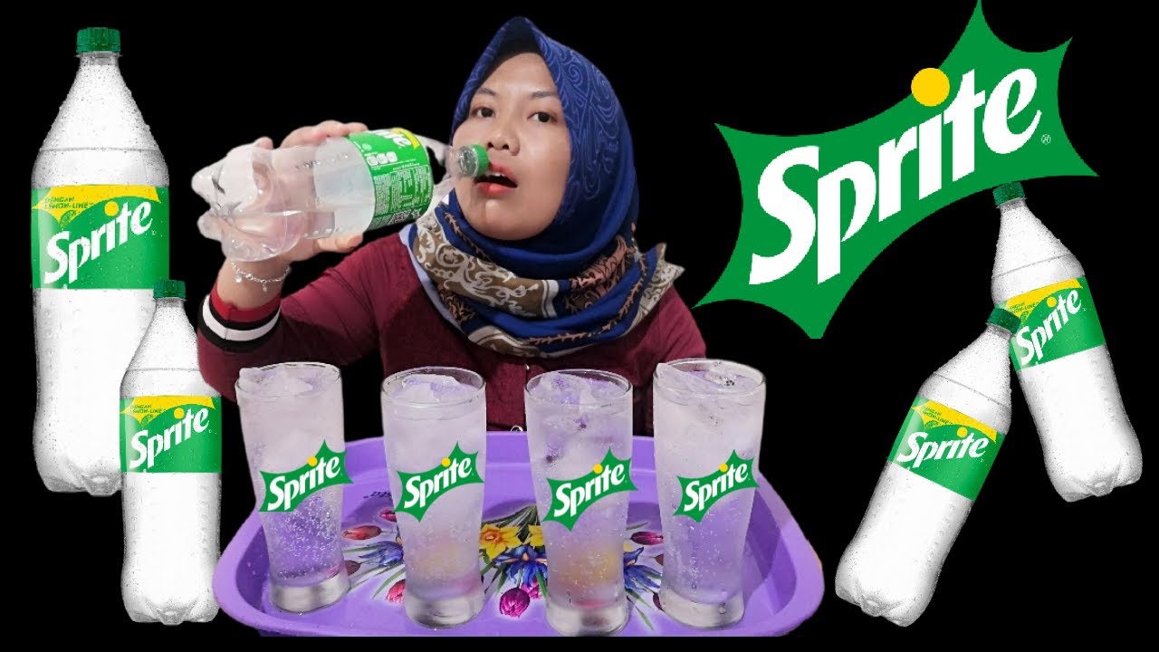 Mukbang minuman segar dingin Asmr sprite - YouTube
