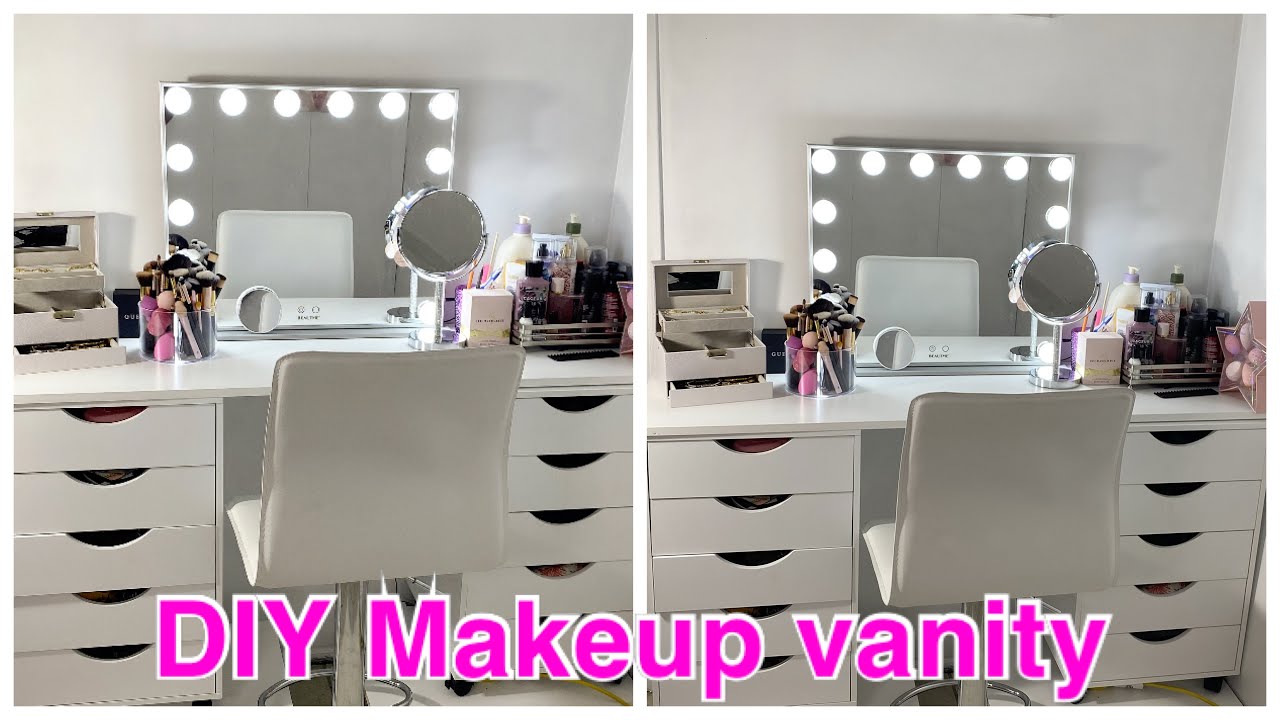 DIY MAKEUP VANITY || AFFORDABLE AND CUTE - YouTube