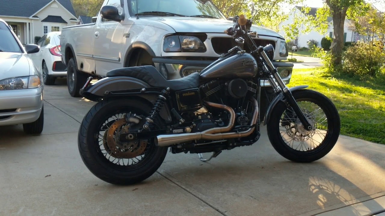 124hp T-Man 107" Pro-Touring Kit Cold Start - 2014 Harley FXDB - YouTube