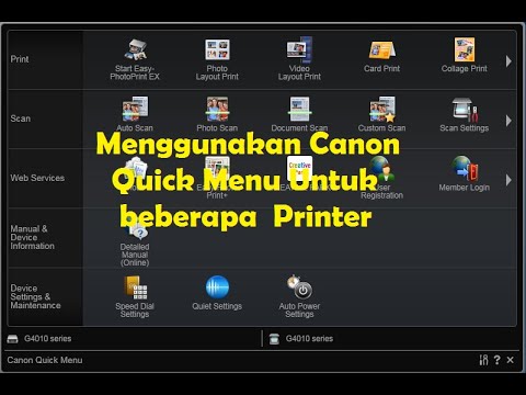 Menggunakan canon quick menu untuk beberapa printer canon - YouTube