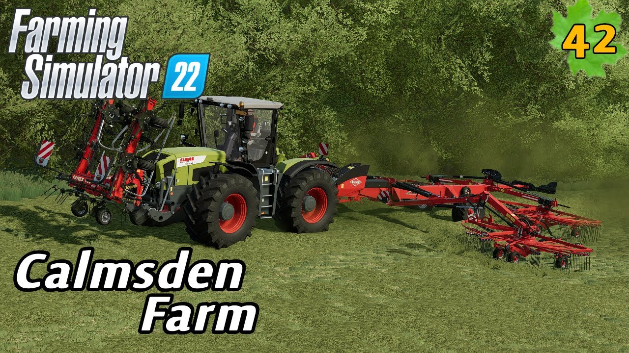 Feeding the cows and making hay | FS22 | Calmsden Farm ep 42 - YouTube