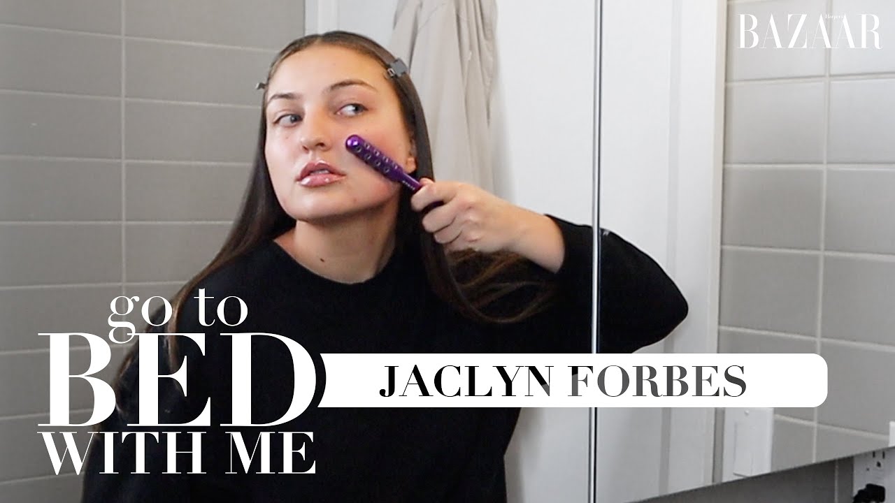 Jaclyn Forbes' Nighttime Skincare Routine | Go To Bed With Me - YouTube
