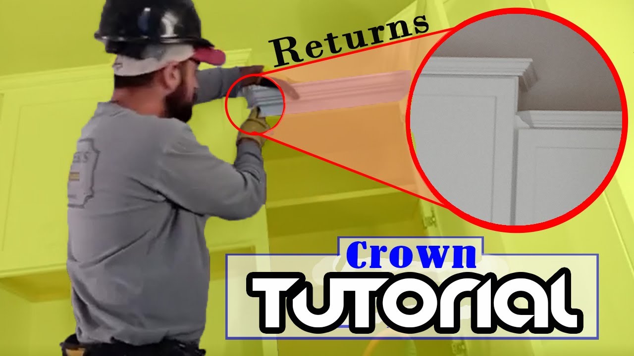 Crown Returns For Kitchen Cabinets w/o Visible Nails | Fast Tips - YouTube